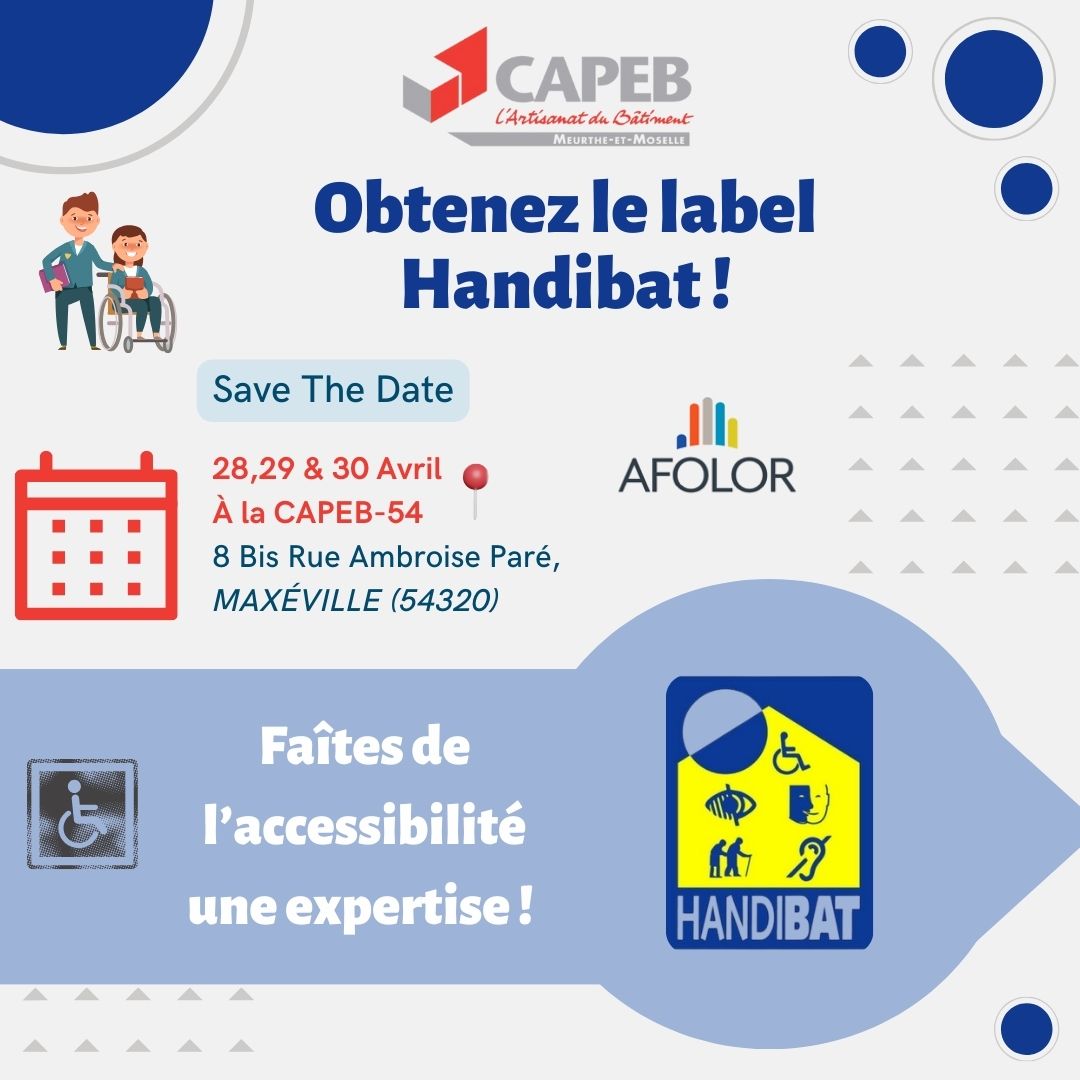 Formation HANDIBAT à la CAPEB-54 ! ・ CAPEB